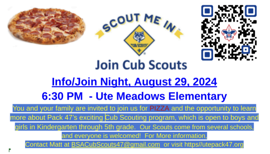 Cub Scouts Join Night: PIZZA, Games, and Fun « Cub Scout Pack 47